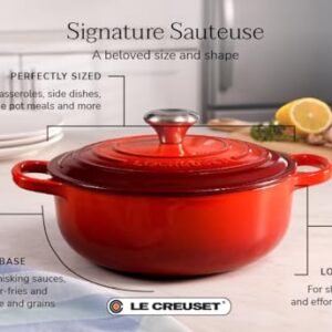 Le Creuset Enameled Cast Iron Signature Sauteuse Oven, 3.5 qt., Flame