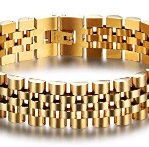 Gold Stainless Steel Link Chain Bracelet