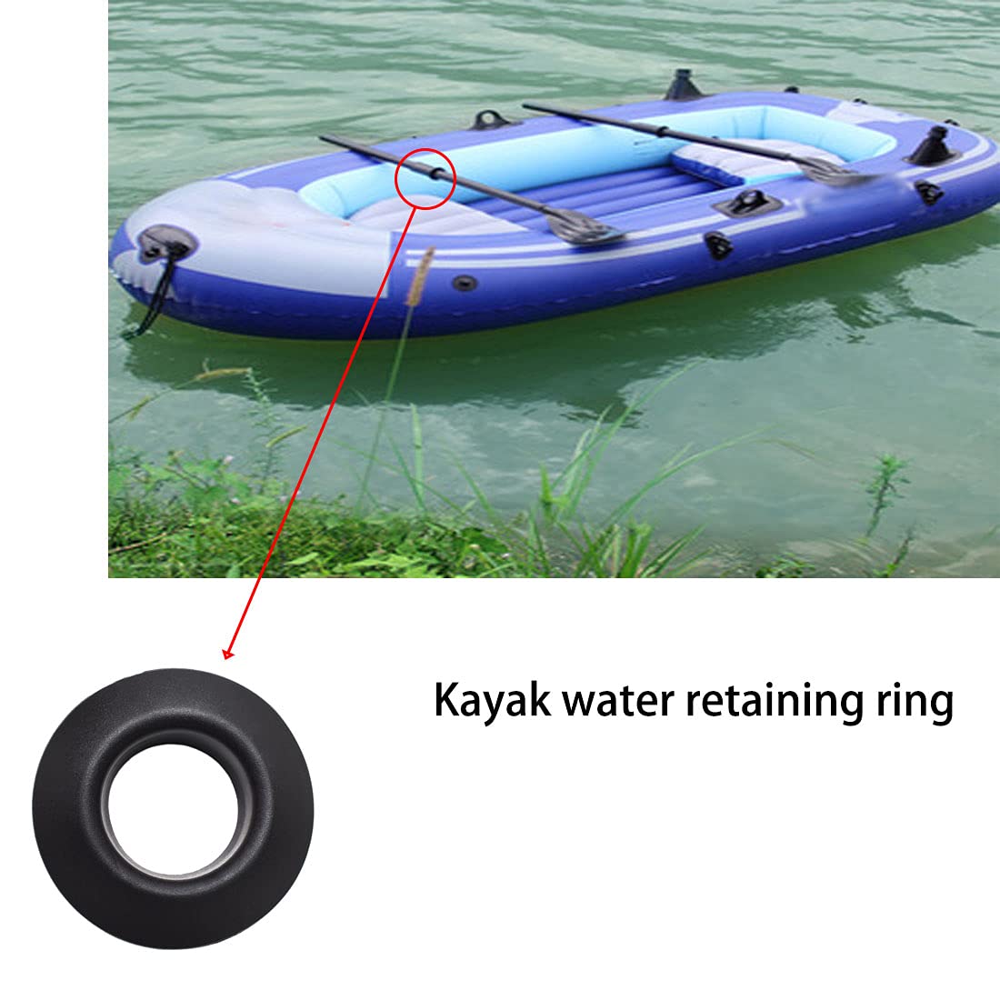 Kayak Paddle Drip Rings Universal Canoe Rafting Paddles Shaft Accessories - 4PCS