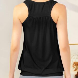 Beyove Workout Tops for Women Yoga Tank Tops Gym Shirts Workout Clothes Excerise Soft Tank Black M