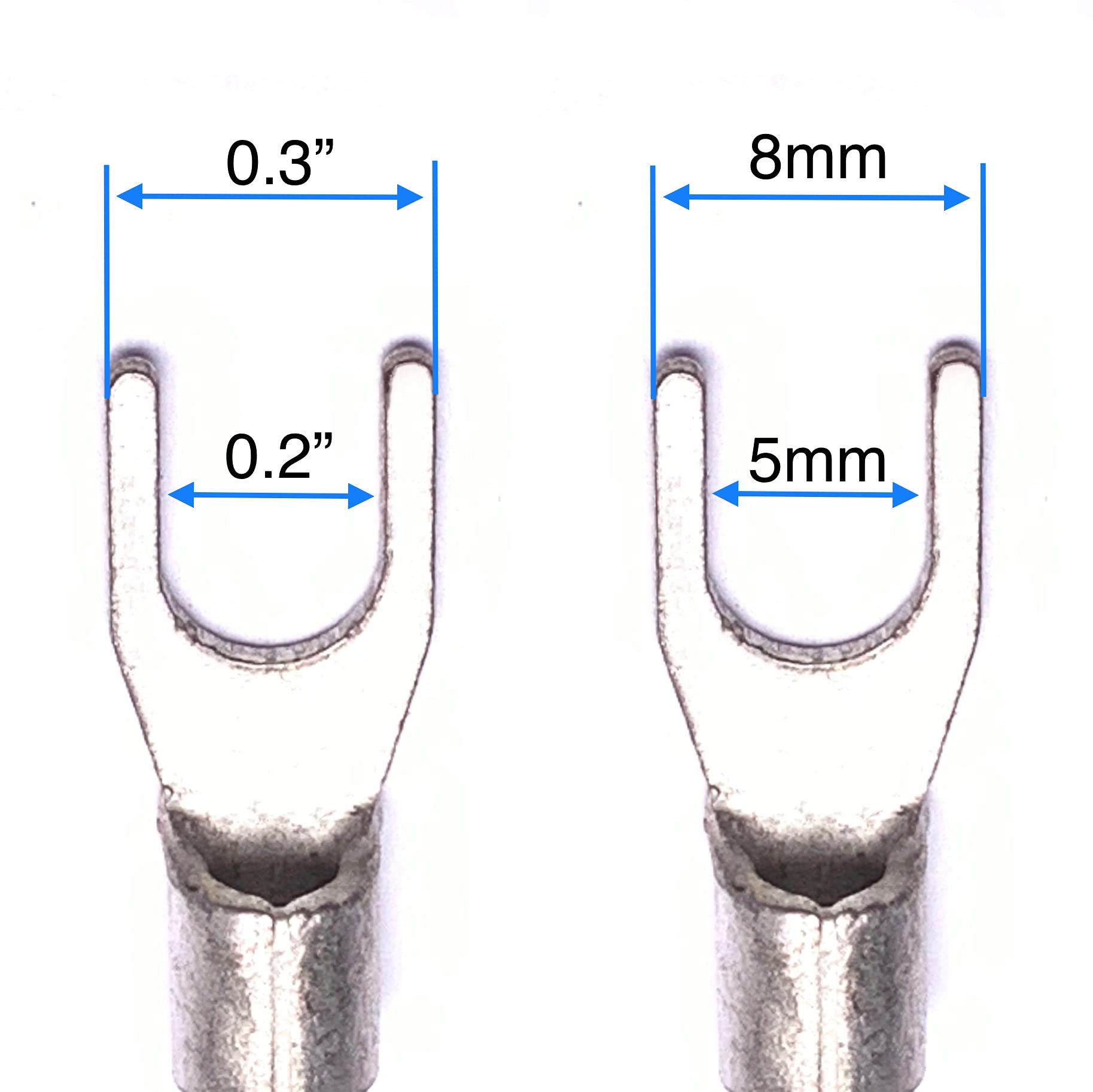 CESS-001S Spade Fork Plug to Speakon Female Jack Adapter for Speaker Cable - 2 Pack (Small Spade)