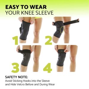 GARNO Knee Brace For Knee Pain, Compression Sleeve with Strap for Patella and IT Band Support; Patella Tendon Support Strap; Relief for Arthritis, Meniscus, ACL; Men & Women; Running, Workout,