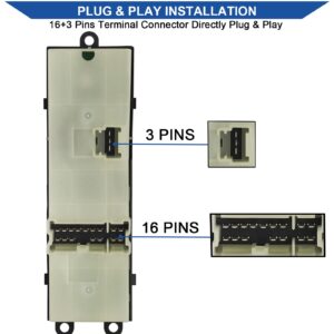 Obaee Master Window Switch Driver Side Compatible with Nissan Titan Crew Cab 2004-2012 / Armada 2004-2014 / Maxima 2003-2008 / Quest 2004-2009, Infiniti G35 / QX4, Replaces 25401-ZT10A 25401ZT10A