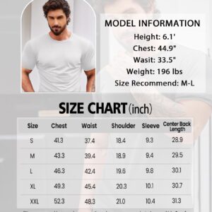 COOFANDY Men Workout T Shirt Pack Cotton Running Short Sleeve Longline Solid Tee Black/Khaki