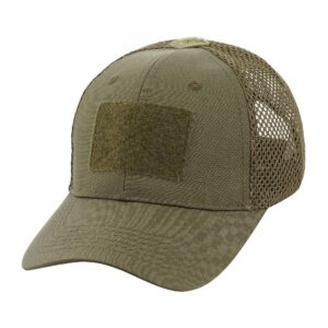 m-tac mesh operator hat - tactical baseball cap - army, military style ripstop patch hat for men and women (dark olive, xl)