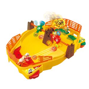 epoch super mario fireball stadium - 2-player tabletop action game for ages 5+ - includes bowser’s tower, double-sided targets, and mario & luigi collectible action figures