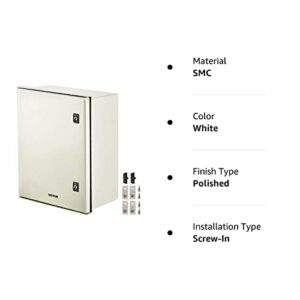 VEVOR Fiberglass Enclosure 19.7 x 15.7 x7.9" Electrical Enclosure Box NEMA 3X Electronic Equipment Enclosure Box IP65 Weatherproof Wall-Mounted Electrical Enclosure with Hinges & Quarter-Turn Latches