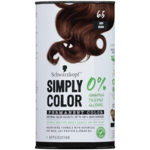 schwarzkopf simply color permanent hair color, 6.5 light brown