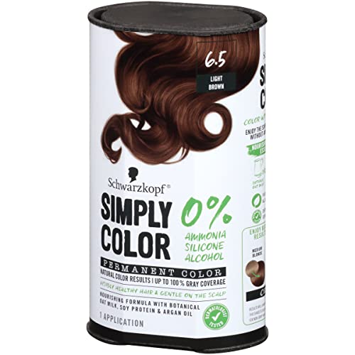 Schwarzkopf Simply Color Permanent Hair Color, 6.5 Light Brown