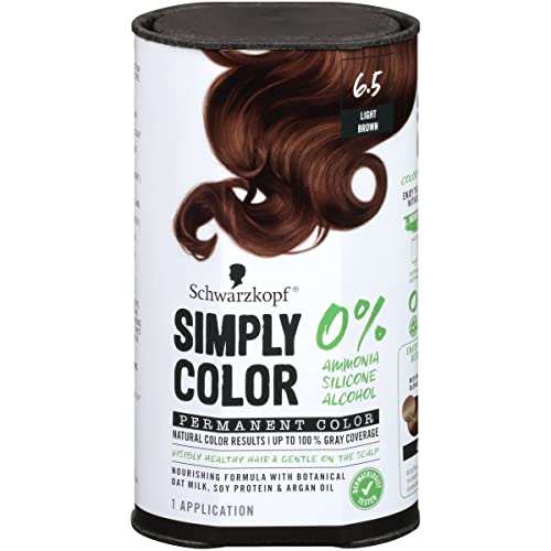 Schwarzkopf Simply Color Permanent Hair Color, 6.5 Light Brown