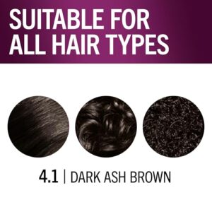 Schwarzkopf Keratin Color Permanent Hair Color Cream, 4.1 Dark Ash Brown, 4.1 Dark Ash Brown, 12 count