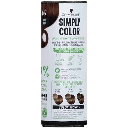 Schwarzkopf Simply Color Permanent Hair Color, 6.5 Light Brown