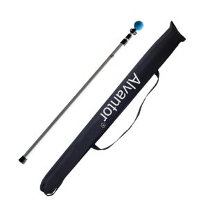 alvantor aluminum telescoping tarp poles adjustable rods screen house & bubble tent, portable awning poles for tent fly & tarps canopy, for camping, hiking, backpacking, extend to 112.6”