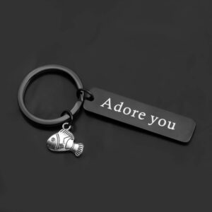 ENSIANTH Movie Inspired Gift Adore You TV Show Fans Gift Friendship Jewelry Couple Keychain