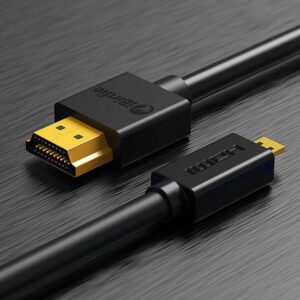 iBirdie Micro HDMI to HDMI Cable 6 Feet - High Speed 18Gbps Support 4K60 HDR ARC Compatible with GoPro Hero 7 6 5 4, Raspberry Pi 4, Sony A6000 A6300, Nikon B500, Yoga 710