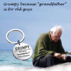 TIIMG Grumpy Keychain Grandfather Fathers Day Gift Grumpy Gifts for Grandpa Grandpa Keychain (Grumpy old guys)