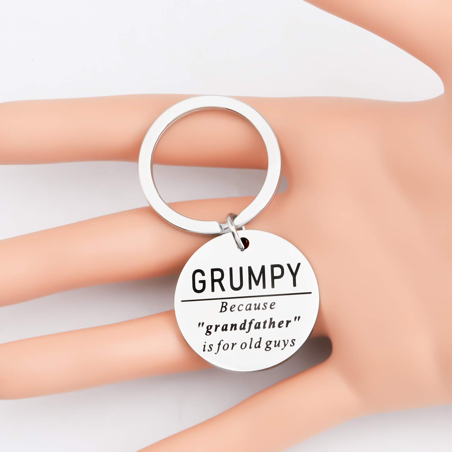 TIIMG Grumpy Keychain Grandfather Fathers Day Gift Grumpy Gifts for Grandpa Grandpa Keychain (Grumpy old guys)