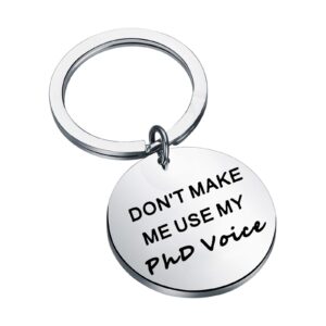 aktap funny phd graduation gift doctorate student graduate keychain don’t make use me phd voice learned scholar graduate gift (phd keychain)