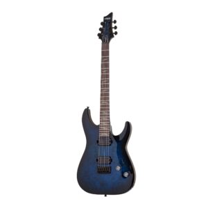 schecter omen elite-6 electric guitar - see thru blue burst