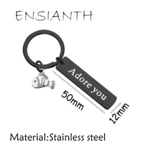 ENSIANTH Movie Inspired Gift Adore You TV Show Fans Gift Friendship Jewelry Couple Keychain