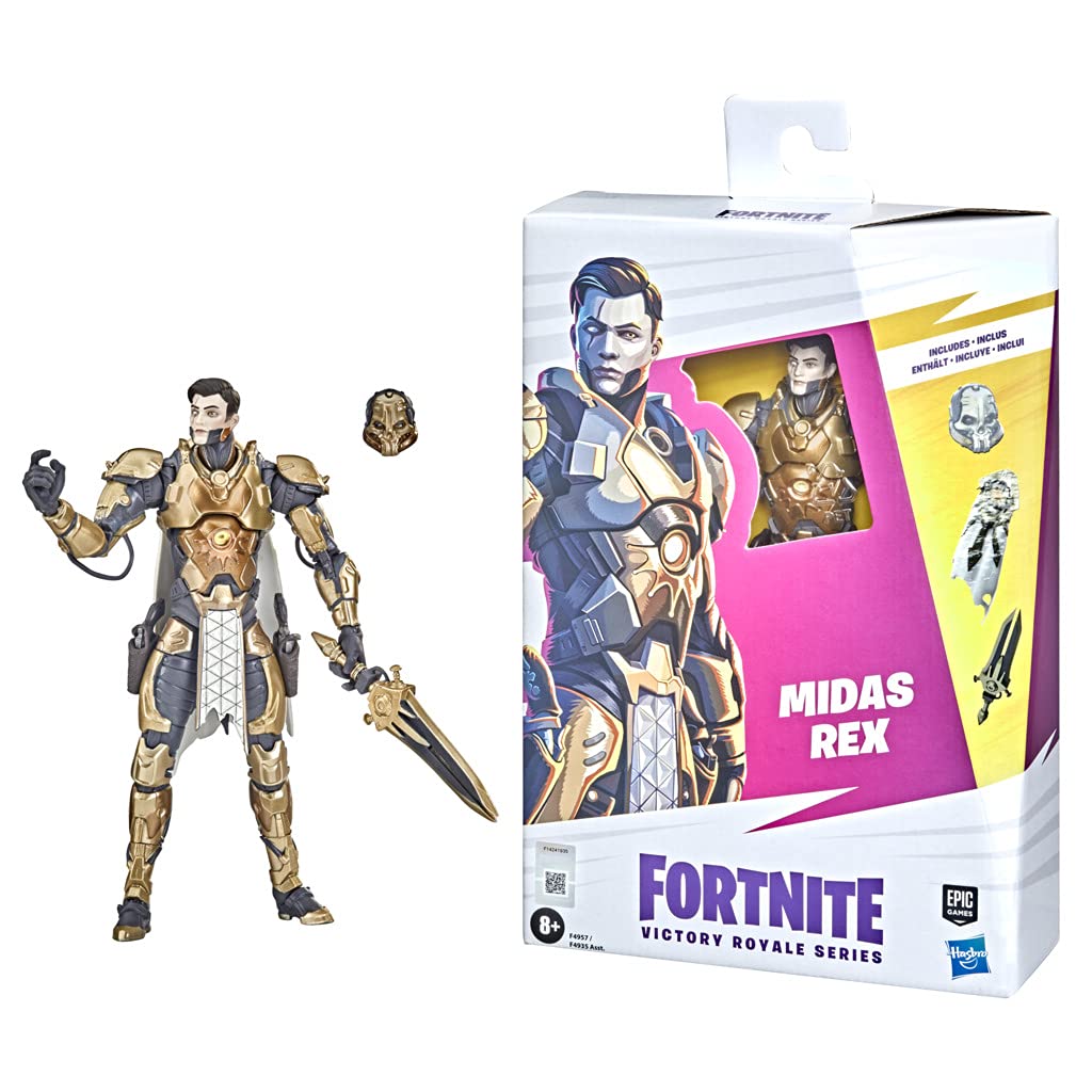 FORTNITE Hasbro Victory Royale Series Midas Rex Collectible Action Figure with Accessories - Ages 8 and Up, 6-inch