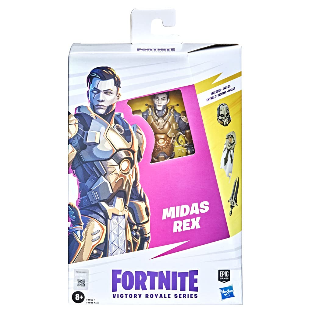 FORTNITE Hasbro Victory Royale Series Midas Rex Collectible Action Figure with Accessories - Ages 8 and Up, 6-inch