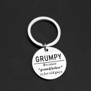 TIIMG Grumpy Keychain Grandfather Fathers Day Gift Grumpy Gifts for Grandpa Grandpa Keychain (Grumpy old guys)