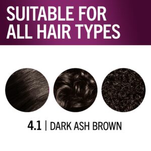 Schwarzkopf Keratin Color Permanent Hair Color Cream, 4.1 Dark Ash Brown, 4.1 Dark Ash Brown, 12 count