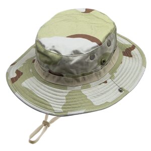 wide brim boonie hat for men women,uv protection sun cap top camo bucket hats for safari, hiking, fishing, hunting