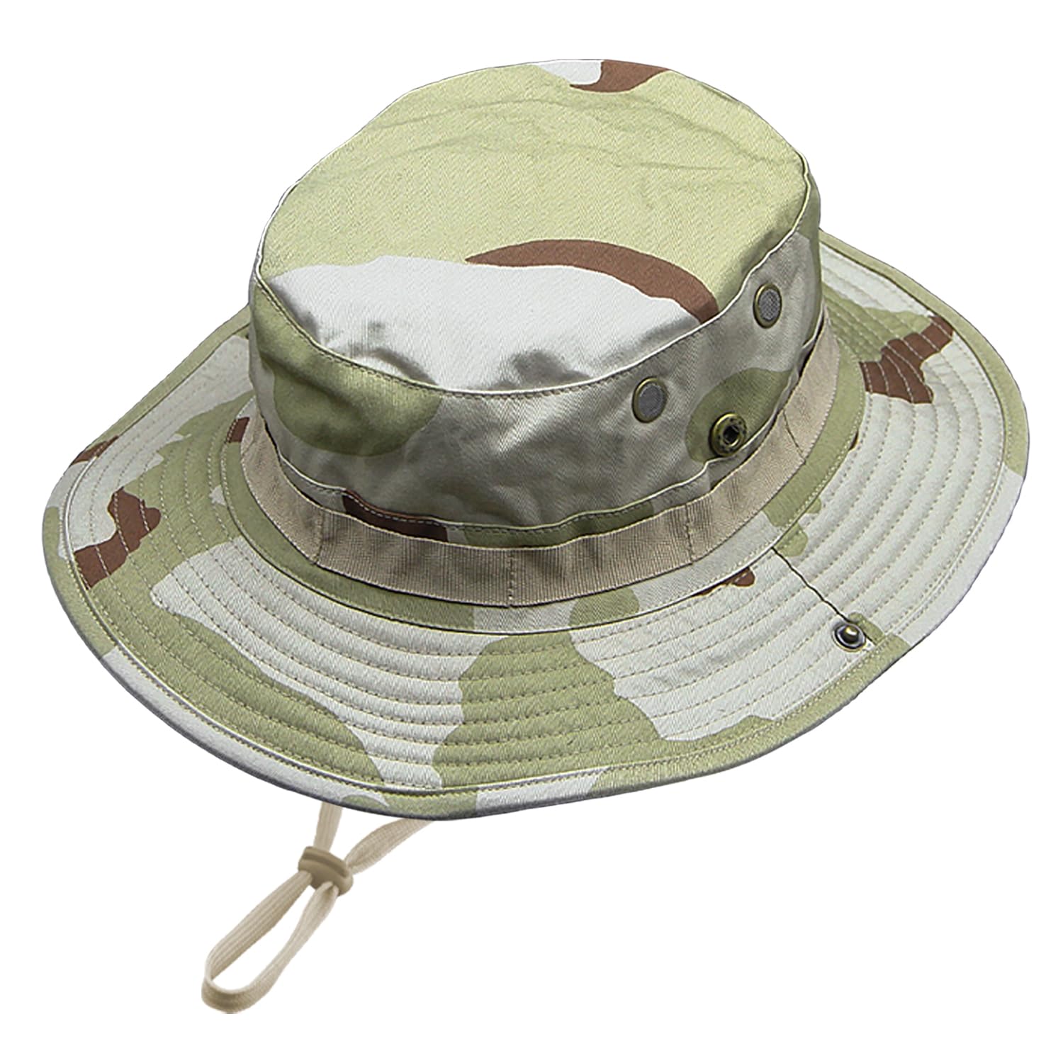 Wide Brim Boonie Hat for Men Women,UV Protection Sun Cap Top Camo Bucket Hats for Safari, Hiking, Fishing, Hunting