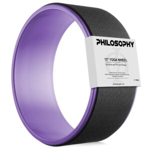 philosophy gym 13-inch professional yoga wheel roller - purple/black