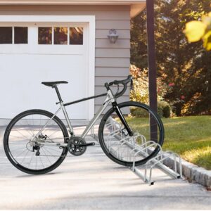 ZENY 1-6 Bike Rack Bicycle Floor Parking Stand for Mountain Bike Road Bike Indoor Outdoor Garage Adjustable Bicycle Storage Organizer Stand