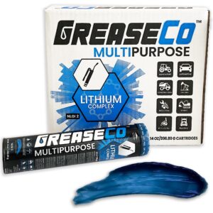 wheel bearing grease tube lithium complex | high temp | axle | automotive | tractor | grease cartridge for grease gun | ball joint | marine | blue | case of grease 10 tubes | nlgi 2 | multipurpose