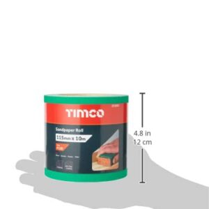 TIMCO 231823 Sandpaper Roll 120 Grit Green - 115mm x 10m