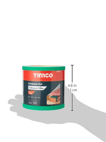 TIMCO 231823 Sandpaper Roll 120 Grit Green - 115mm x 10m