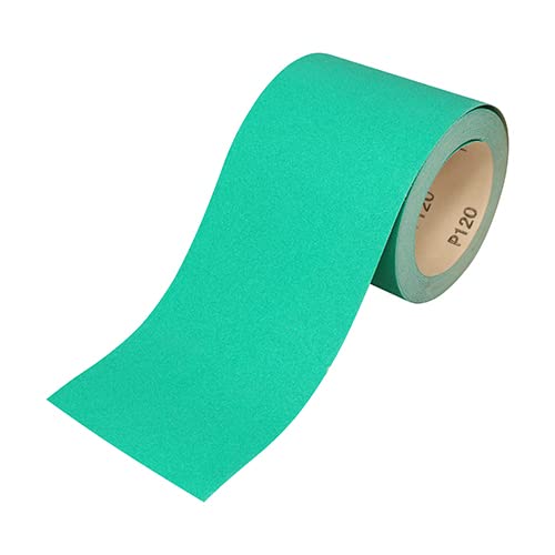 TIMCO 231823 Sandpaper Roll 120 Grit Green - 115mm x 10m