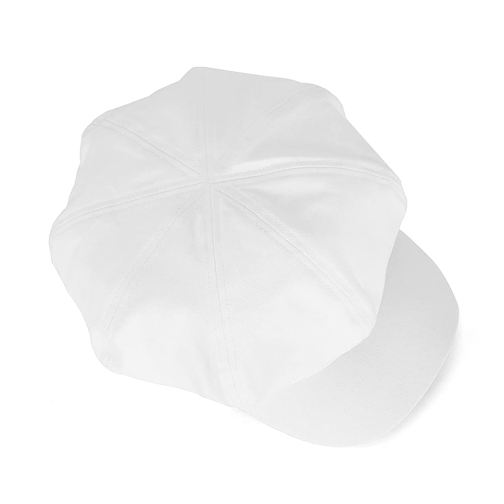 Newsboy Cabbie Baker boy hat Beret Cap for Women Fashion Pageboy Visor Paperboy Hat Fisherman's Sailor Fiddler Hat Autumn Adjustable,White