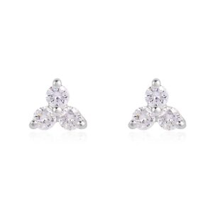 shweta creations white gold diamond stud earrings| 0.19 carat diamond stud earring with prong setting|ideal gift for her