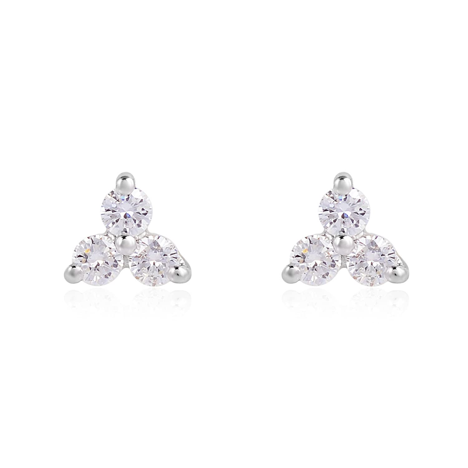 Shweta Creations White Gold Diamond Stud Earrings| 0.19 carat Diamond Stud Earring with prong Setting|Ideal Gift For Her