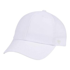 '47 blank classic mvp cap, adjustable plain structured hat for men and women – white