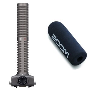 zoom ssh-6 stereo shotgun microphone capsule bundle for h5, h6, q8, u-44, f1, f4, f8n, and f8