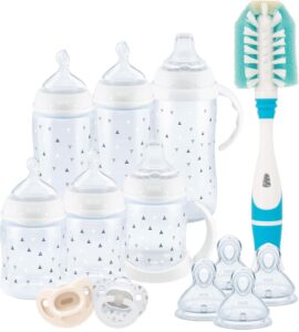 nuk smooth flow anti colic baby bottle newborn gift set