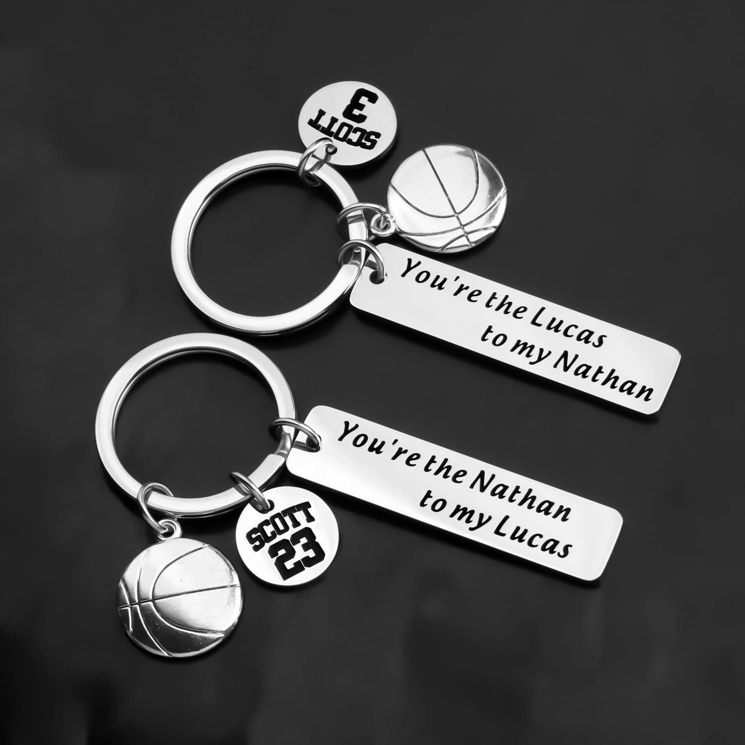 FAADBUK Best Friend Keychain Set You Are My Nathan to My Lucas Scott Brothers Gift (Nathan to My Lucas)