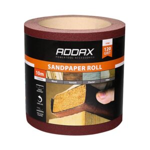 timco 231311 sandpaper roll 120 grit red - 115mm x 10m