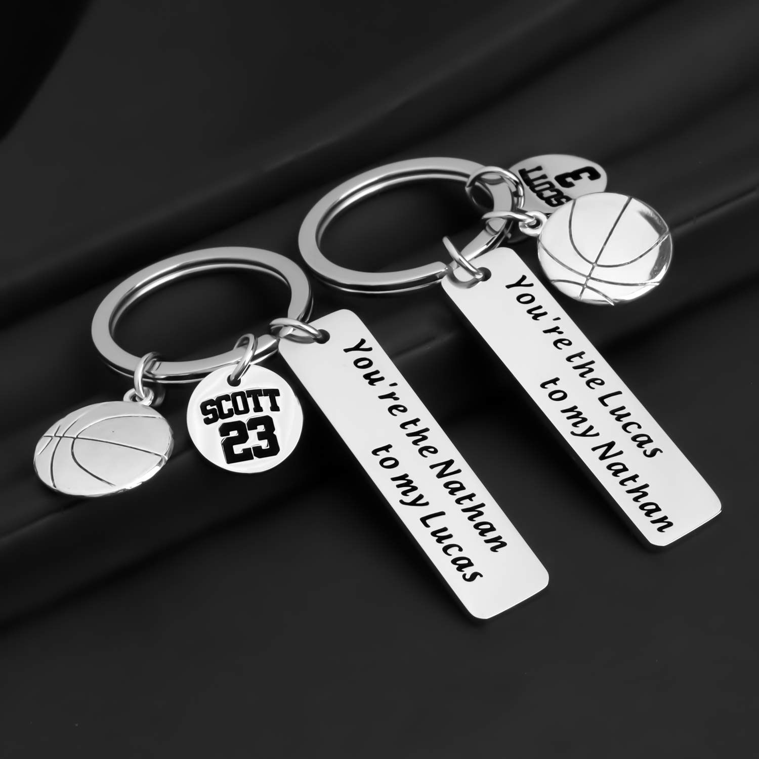 FAADBUK Best Friend Keychain Set You Are My Nathan to My Lucas Scott Brothers Gift (Nathan to My Lucas)