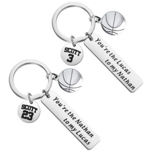 faadbuk best friend keychain set you are my nathan to my lucas scott brothers gift (nathan to my lucas)