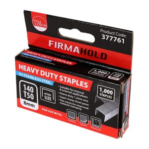 timco 377761 heavy duty chisel point a2 stainless steel staples-8mm staples