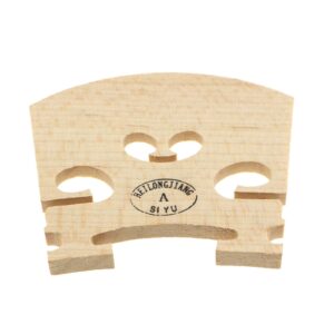 E-outstanding 4PCS 4/4 Violin Bridge Full Size Maple wood Violin Parts, Yellow