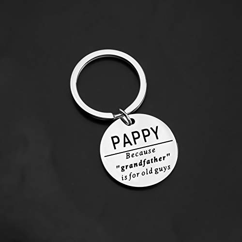 Lywjyb Birdgot Best Pappy Ever Gift Grandpa Gift from Grandson Granddaughter Grandpa Keychain Pappy Gift (PAPPY ky)