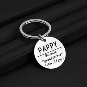 Lywjyb Birdgot Best Pappy Ever Gift Grandpa Gift from Grandson Granddaughter Grandpa Keychain Pappy Gift (PAPPY ky)